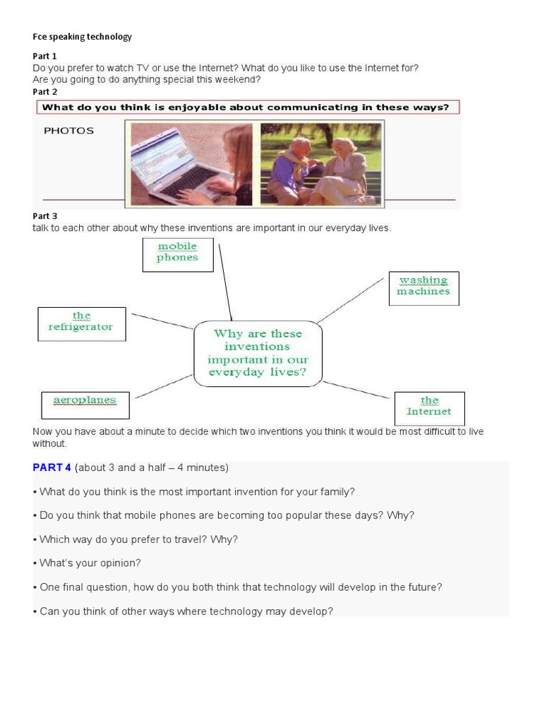 Fce Speaking Technology | PDF