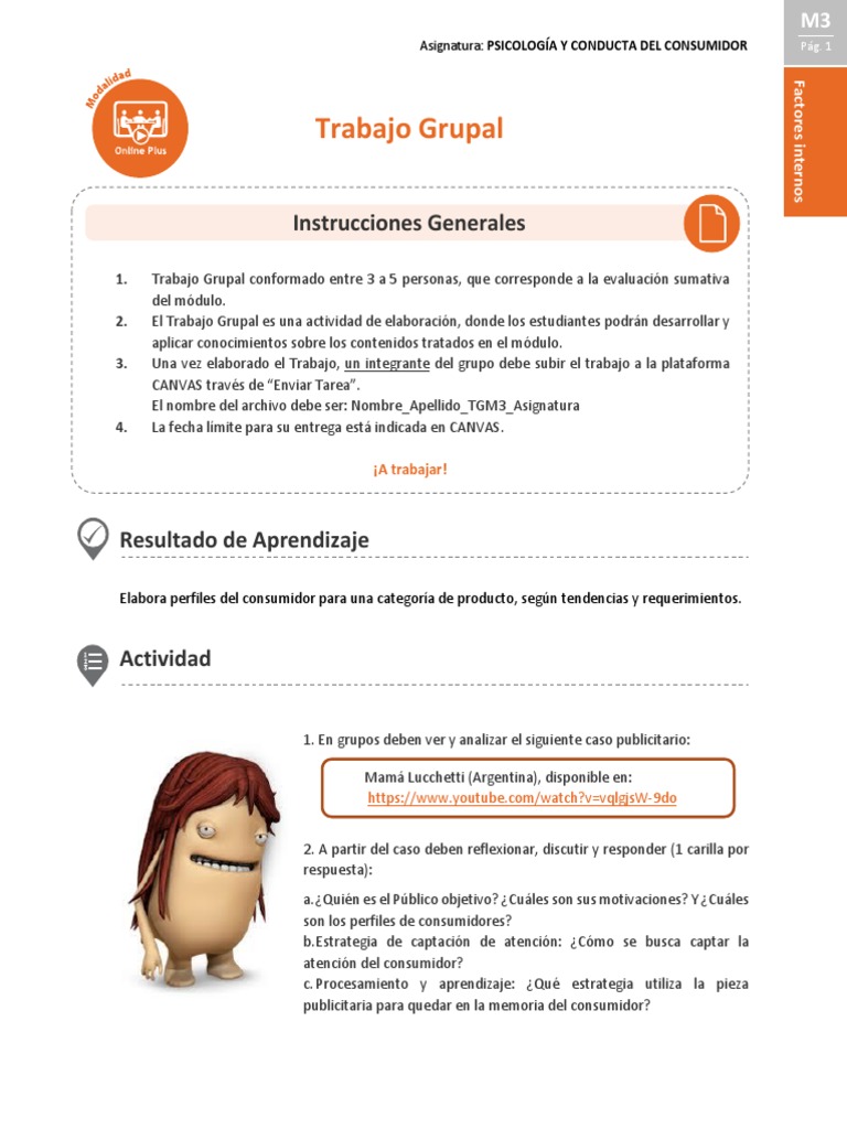 M3 - TG - Psicología y Conducta Del Consumidor | PDF | Sicología | Comportamiento