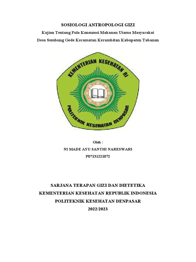 Pola Kajian Makanan Desa Sosioantro | PDF Pola Kajian Makanan Desa Sosioantro | PDF