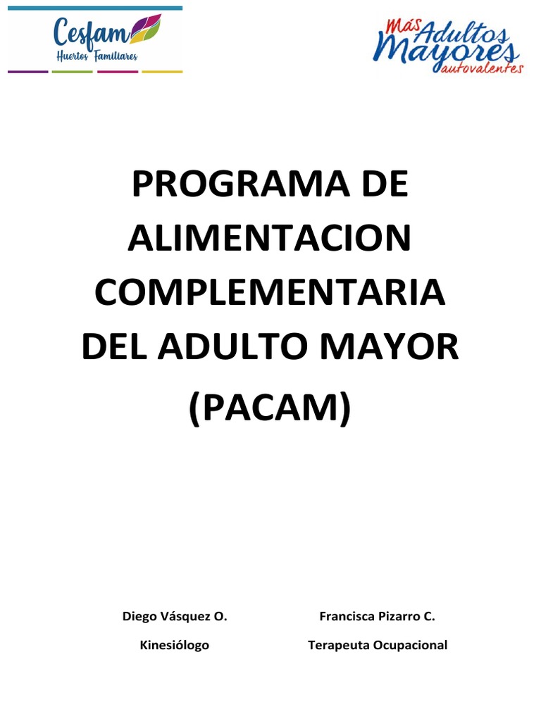Programa de Alimentacion Complementaria Del Adulto Mayor | PDF | Alimentos | Leche