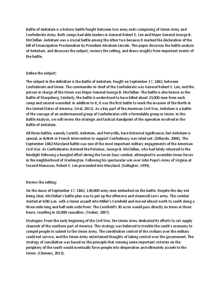 Battle of Antietnam | PDF | George B. Mc Clellan | Robert E. Lee