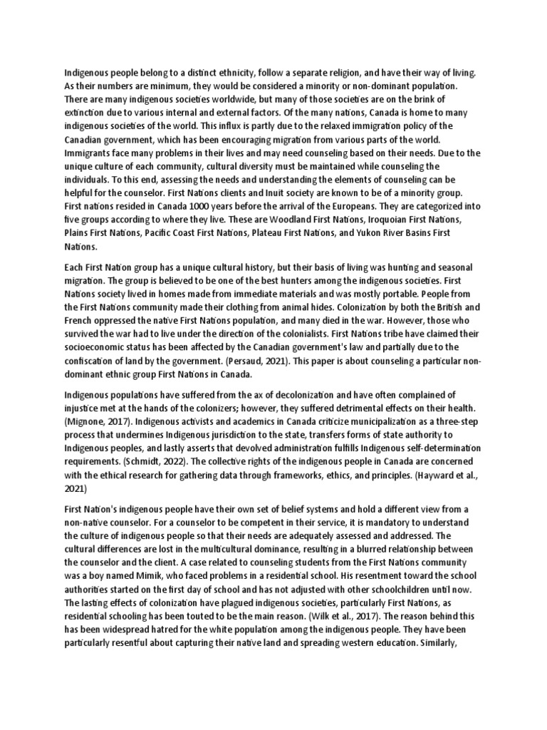 Counseling Indigenous People | PDF | Psychotherapy | Cognitive ...