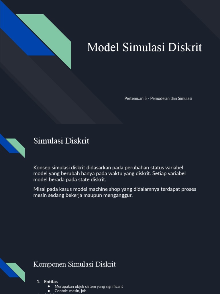 Bab 5 - Model Simulasi Diskrit | PDF | Teknologi & Rekayasa