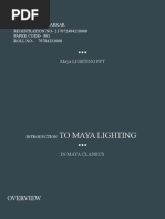 Maya Lighting: Types and Uses | PDF | Shadow | Light