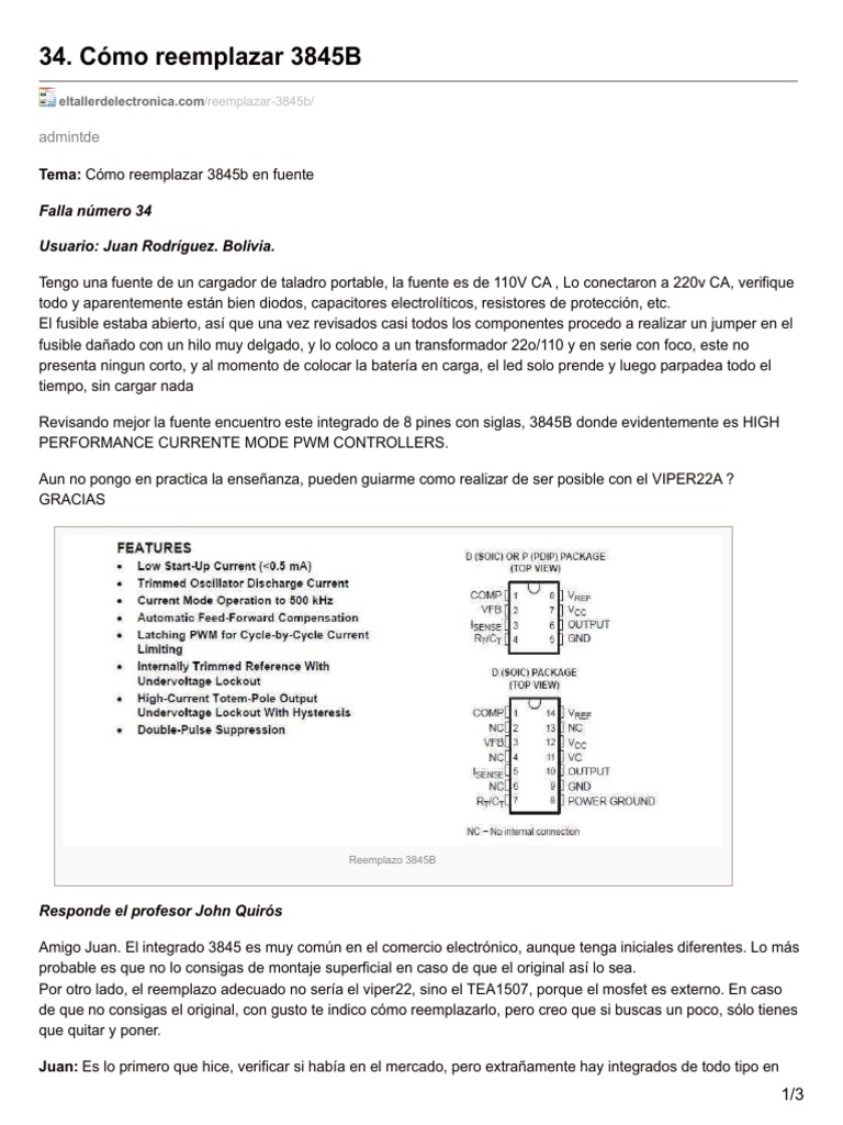 Cómo Reemplazar 3845B | PDF | Componentes eléctricos | Bienes ...