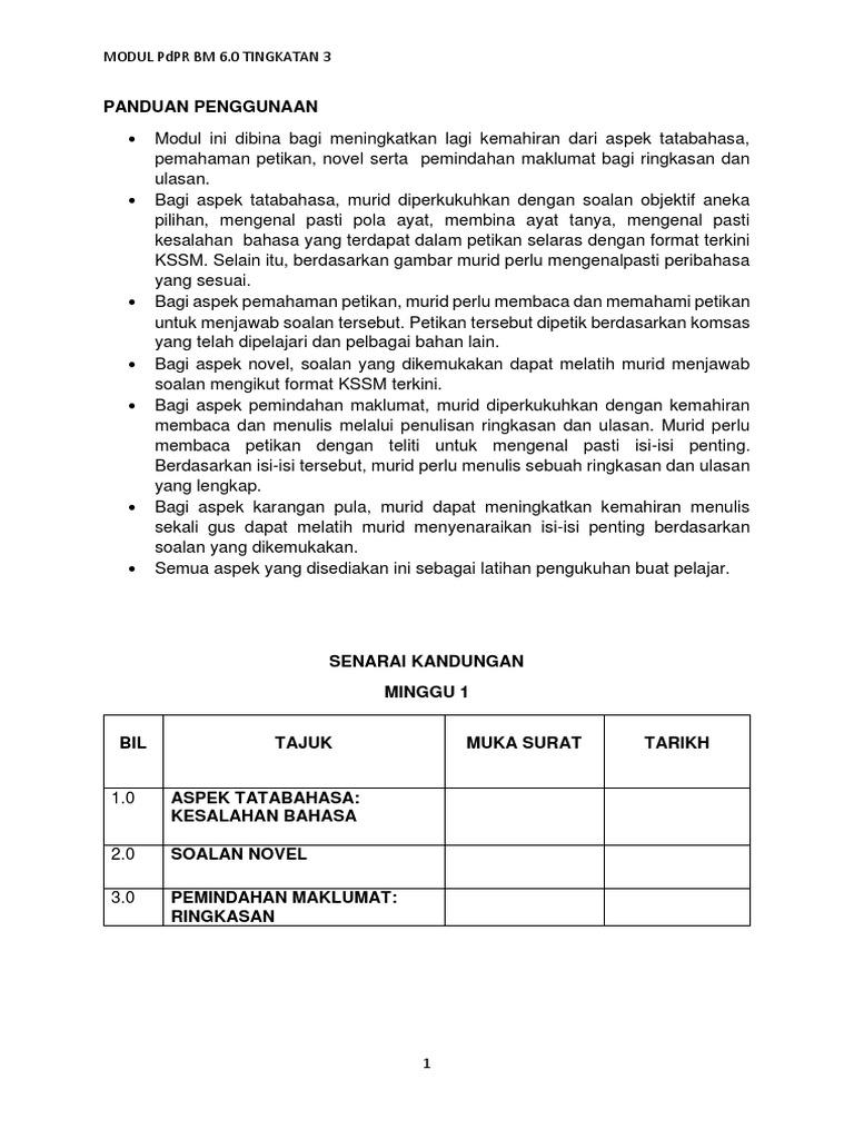 Modul PDPR BM T3 Siri 6 | PDF | Karier & Perkembangan | Bisnis