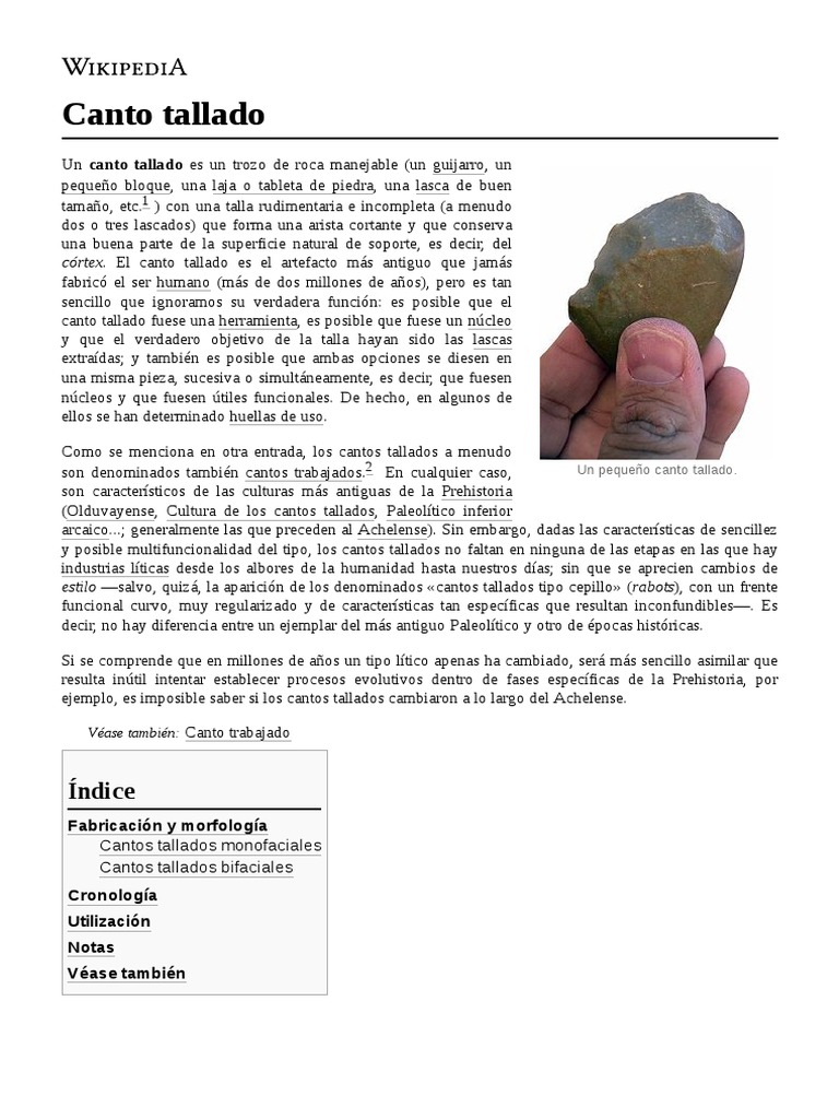 Canto Tallado | PDF | Edad de Piedra | Albañilería