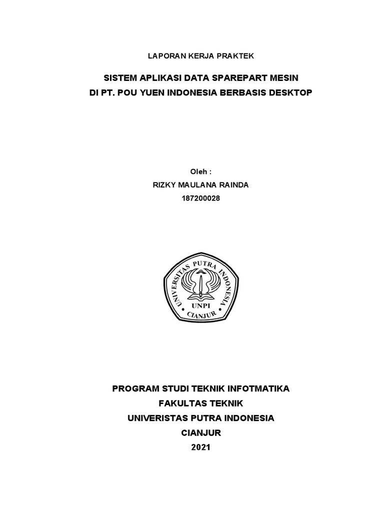 Laporan Kerja Praktek Teknik Informatika | PDF