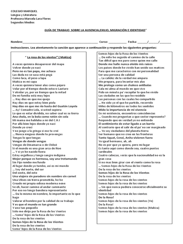 Guía sobre "La Rosa de los Vientos" | PDF
