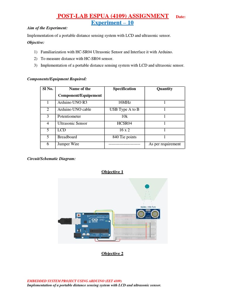 Assignment Experiment - 10 | PDF | Arduino | Embedded System