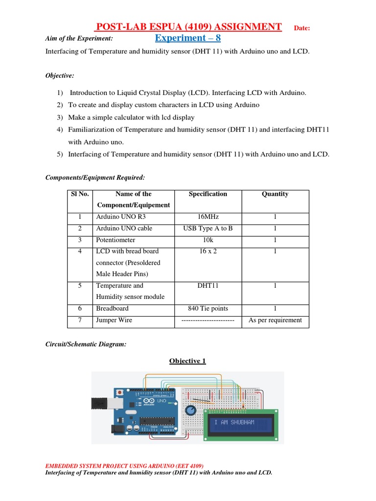 Assignment Experiment - 8 | Download Free PDF | Arduino | Electronics