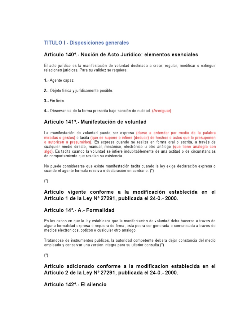 Derecho Civil Acto Juridico | Descargar gratis PDF | Anulación | Pagos