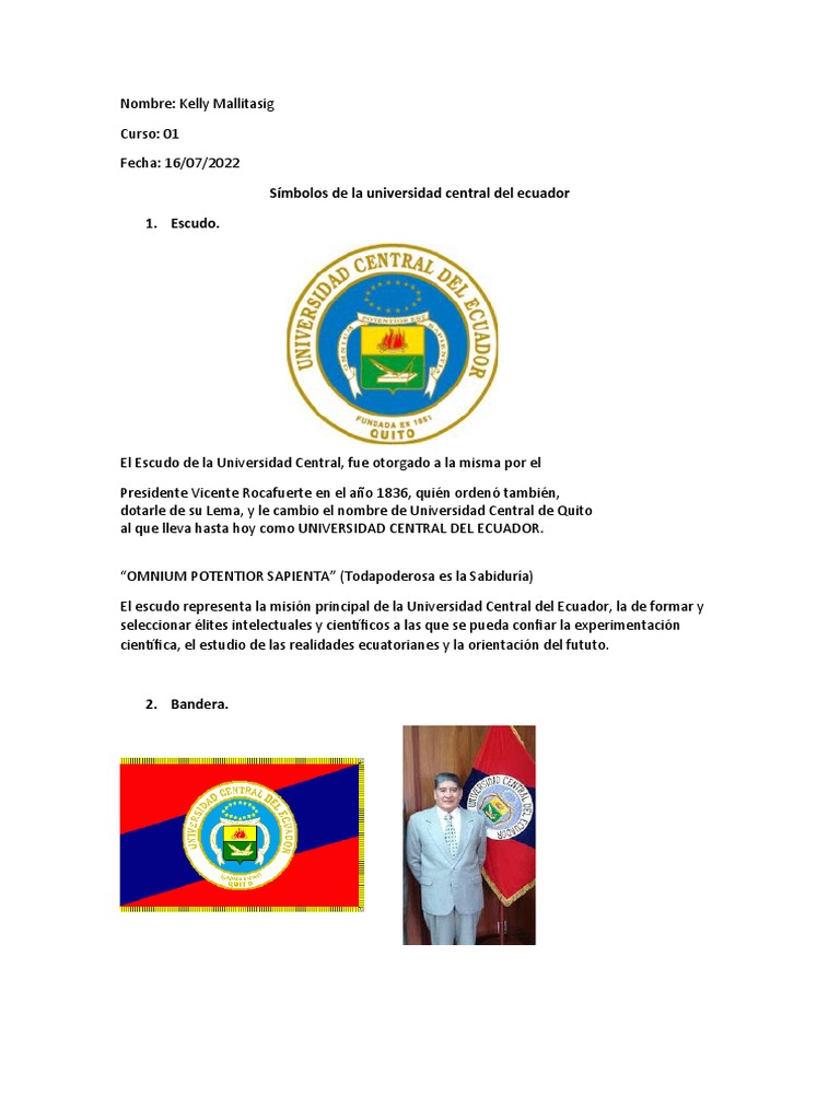 Simbolos de la UCE. | PDF