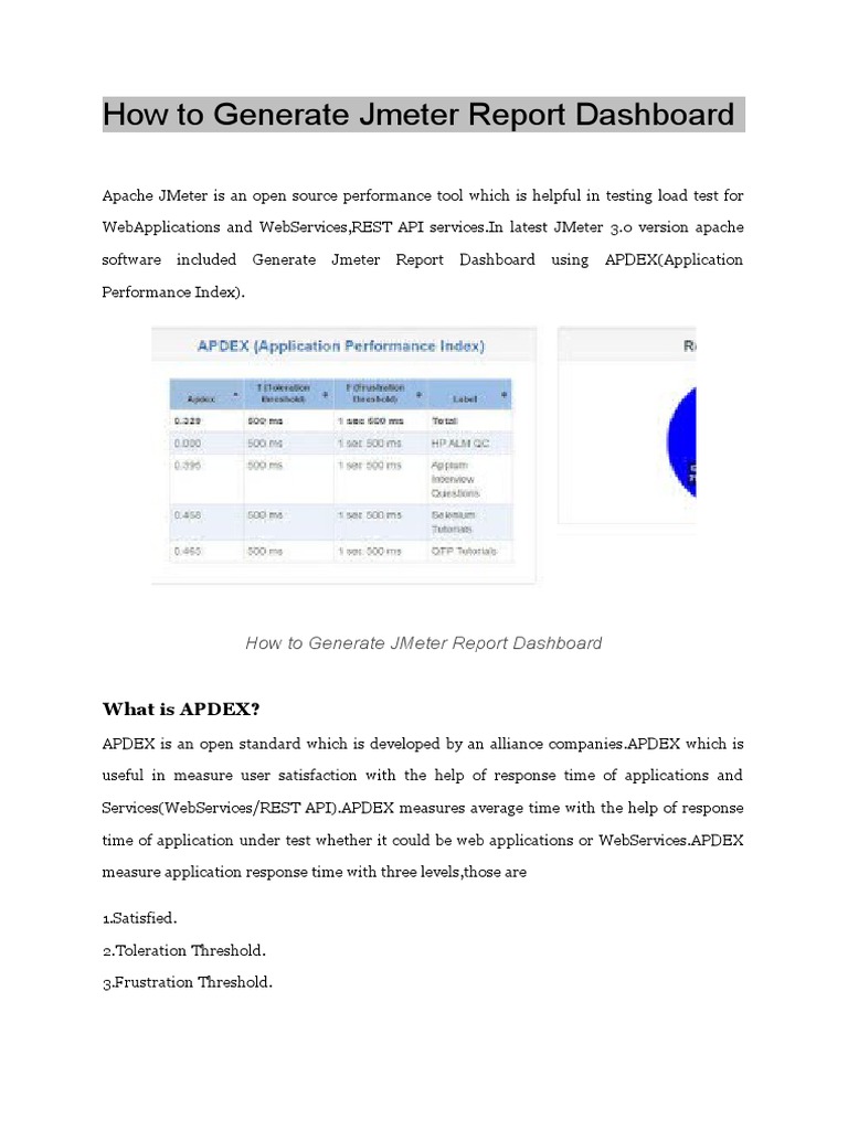 How To Generate Jmeter Report Dashboard | PDF | Web Service ...