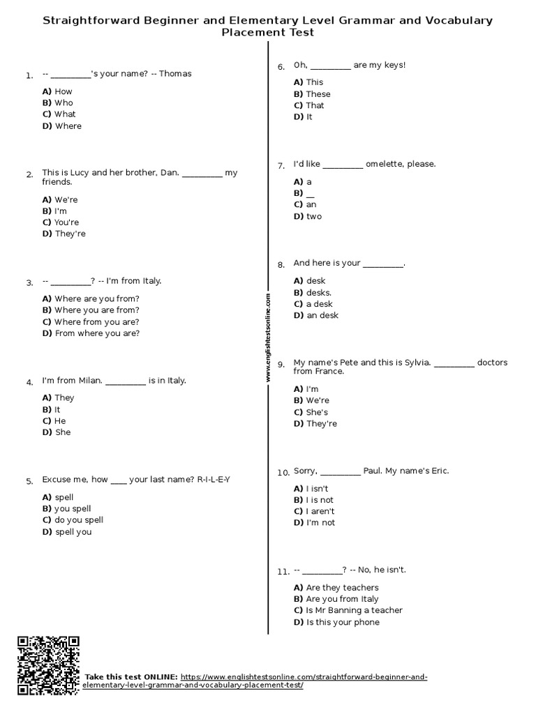 511straightforward Beginner and Elementary Level Grammar and Vocabulary ...