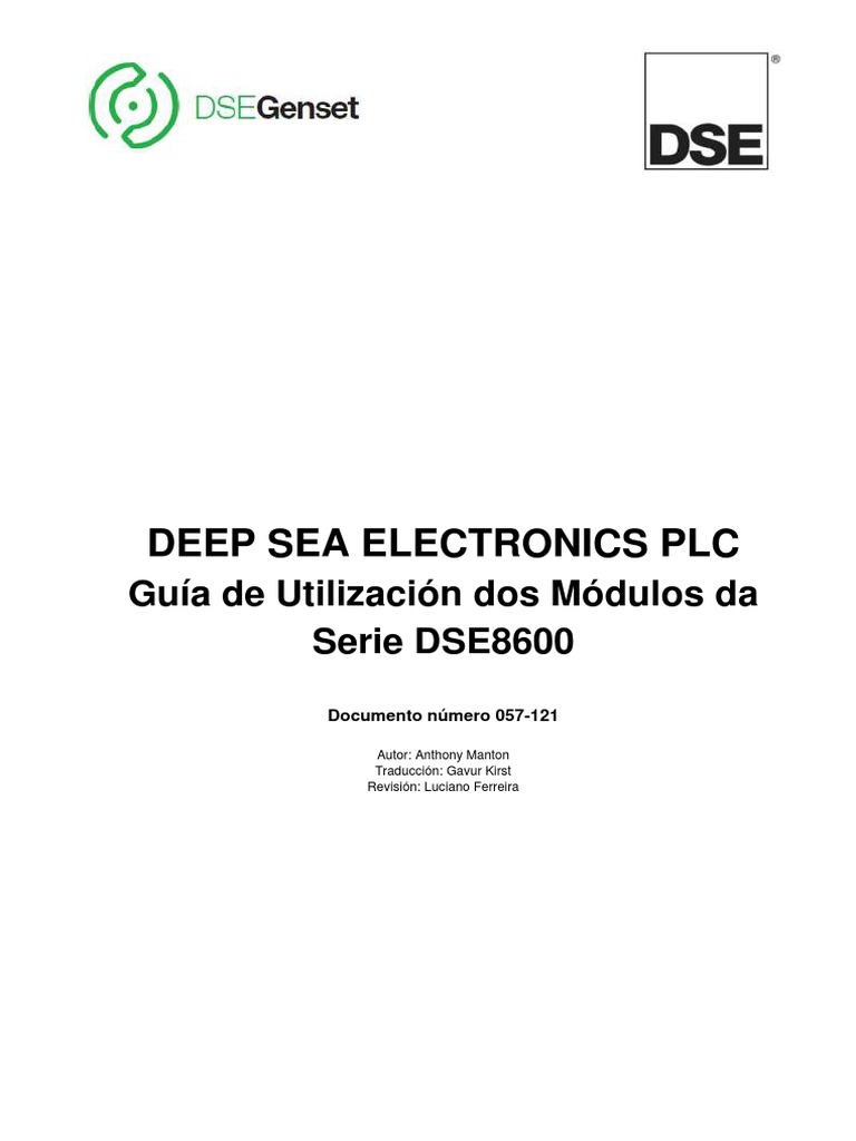 DSE8610 MKII Español | PDF | Generador eléctrico | Pantalla de cristal líquido