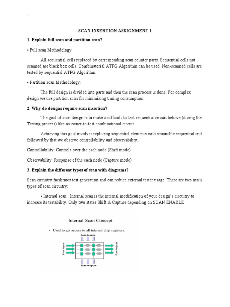 Scan Insertion Assignment - 1 | PDF | Electronic Circuits | Digital ...