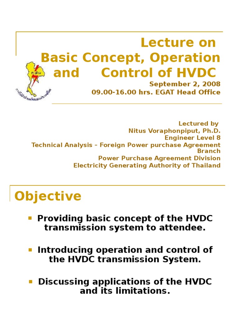 HVDC System Control Overview | PDF | High Voltage Direct Current ...