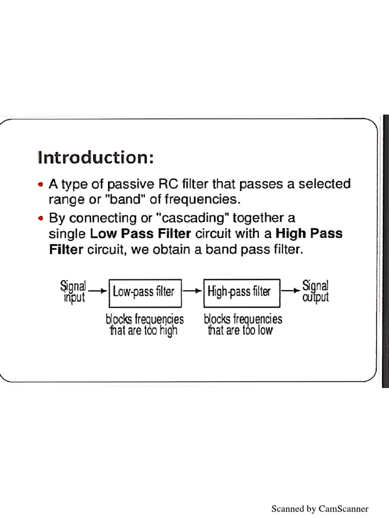 Band Pass Filters | PDF