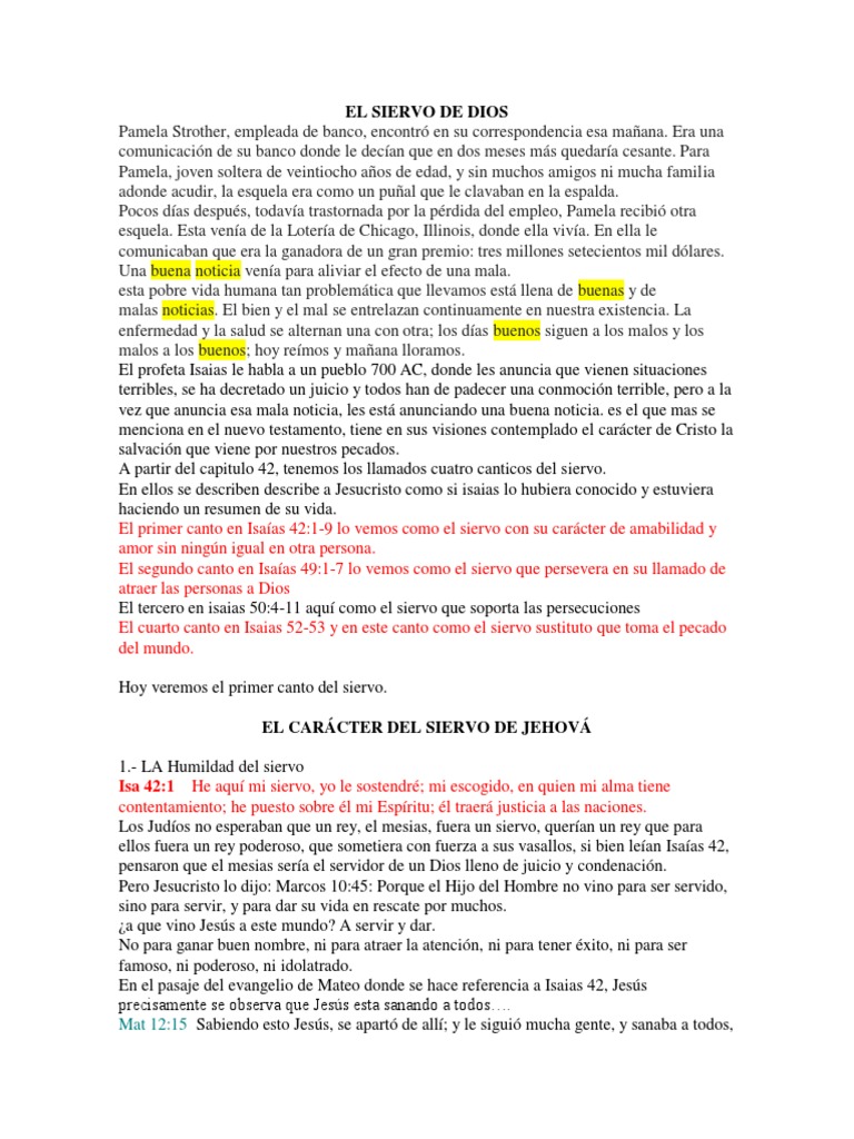 El Siervo de Dios | PDF | Jesús | Isaias