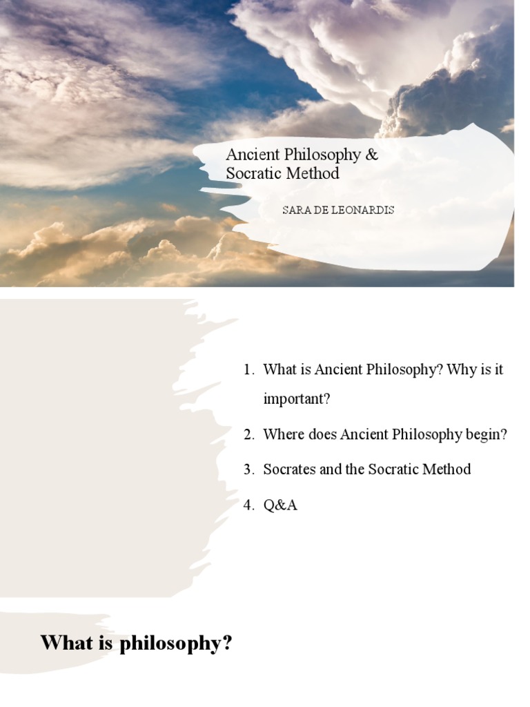 Ancient Philosophy and Socratic Method | PDF | Socrates | Metaphilosophy