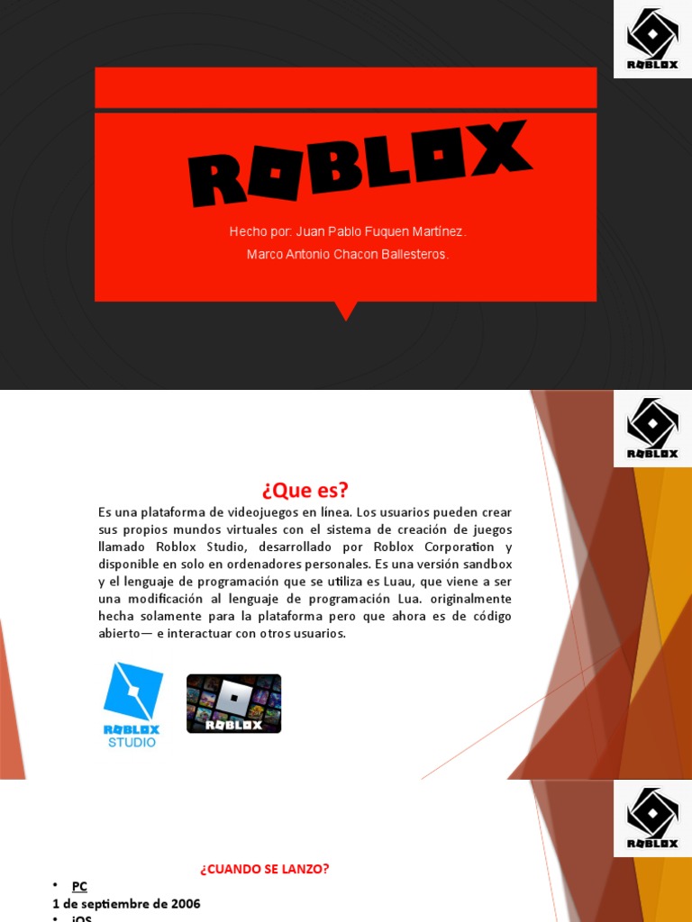 ROBLOX | PDF | Desarrollo de software | Software