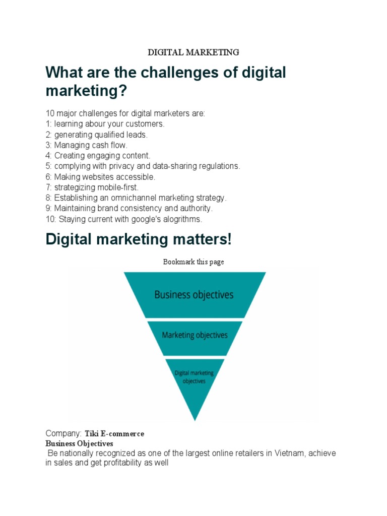 What Are The Challenges of Digital Marketing? | PDF | Digital Marketing ...