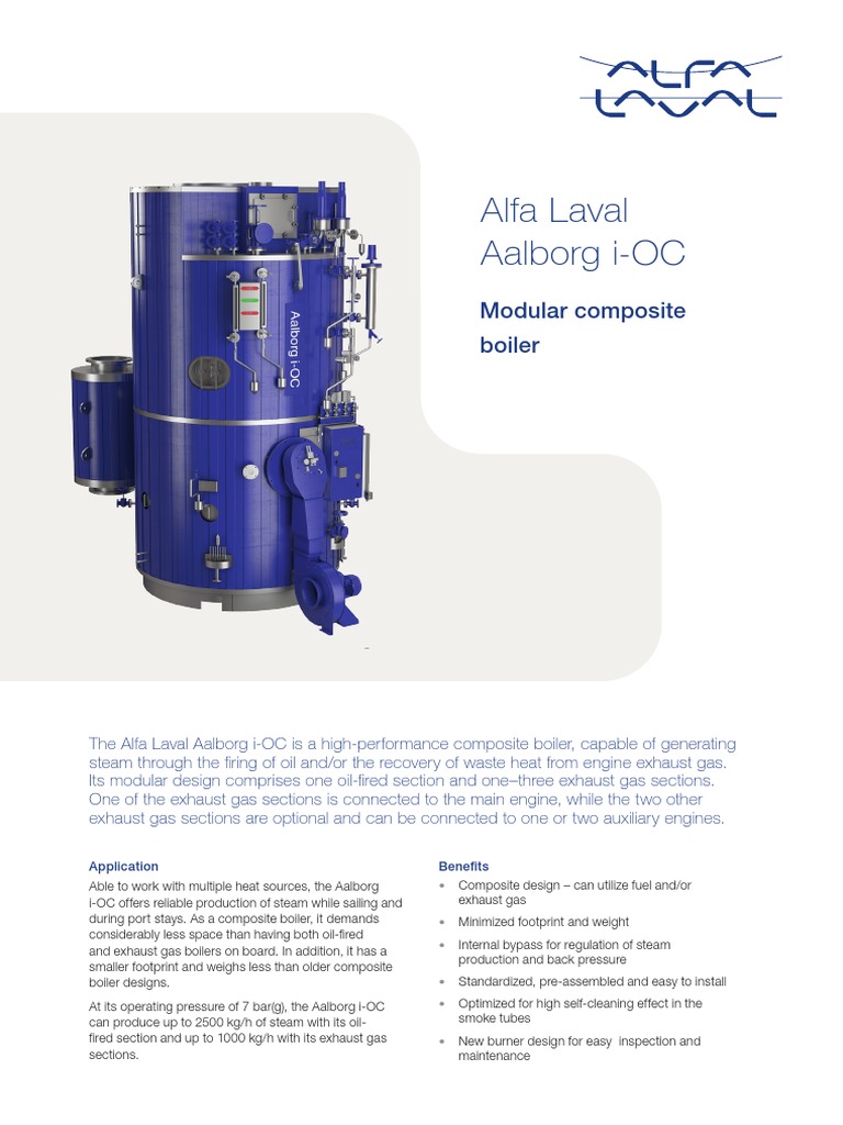 Alfa Laval Aalborg i-OC: Modular Composite Boiler | PDF | Boiler | Engines