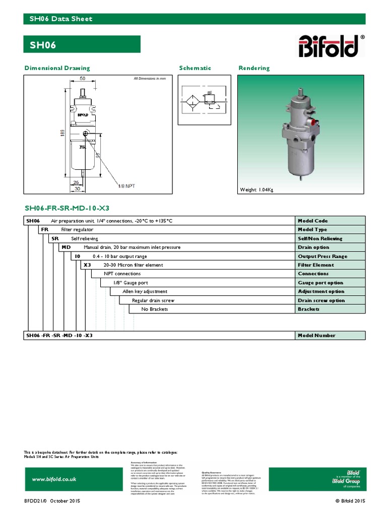 Catalogo Regulador SH06-FR-SR-MD-10-X3 | PDF