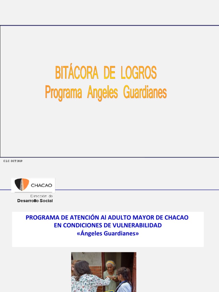 1 Bitácora de Logros Angeles Guardianes 12112019 | PDF | Vejez