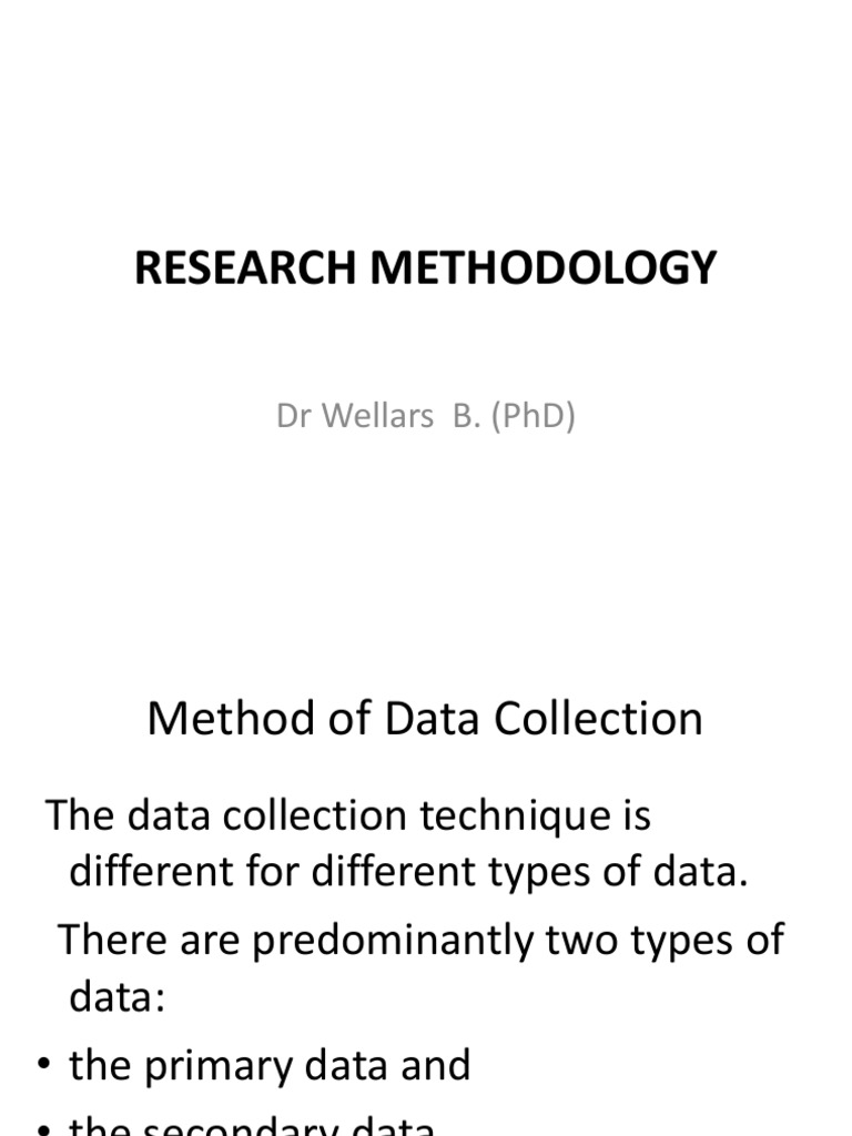 Research Methodology - Methods of Data Collection | PDF | Survey ...