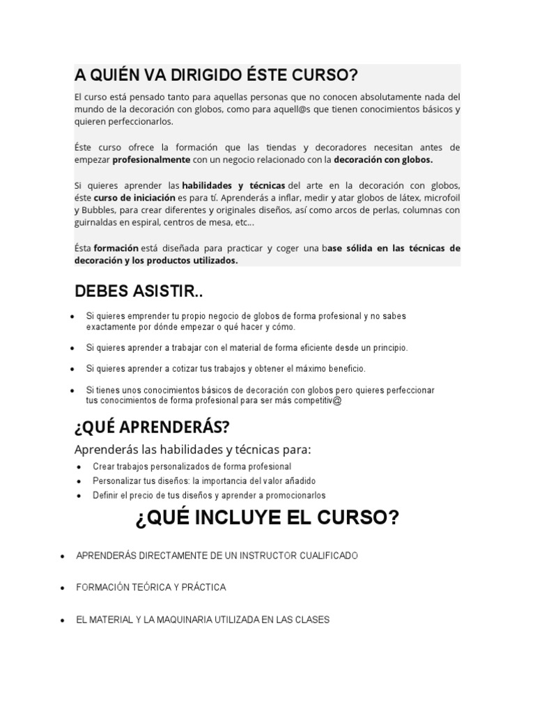 A Quién Va Dirigido Éste Curso | PDF | Color | Verde