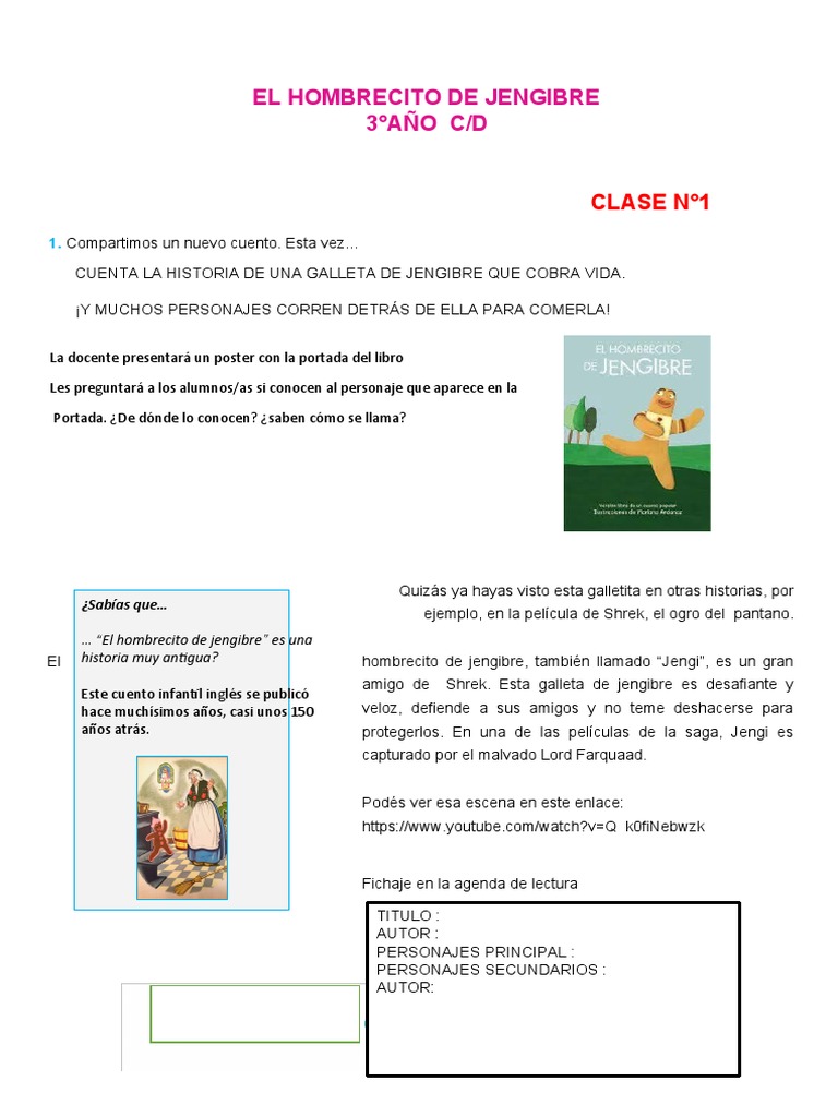 Actividades del Hombrecito de Jengibre | PDF