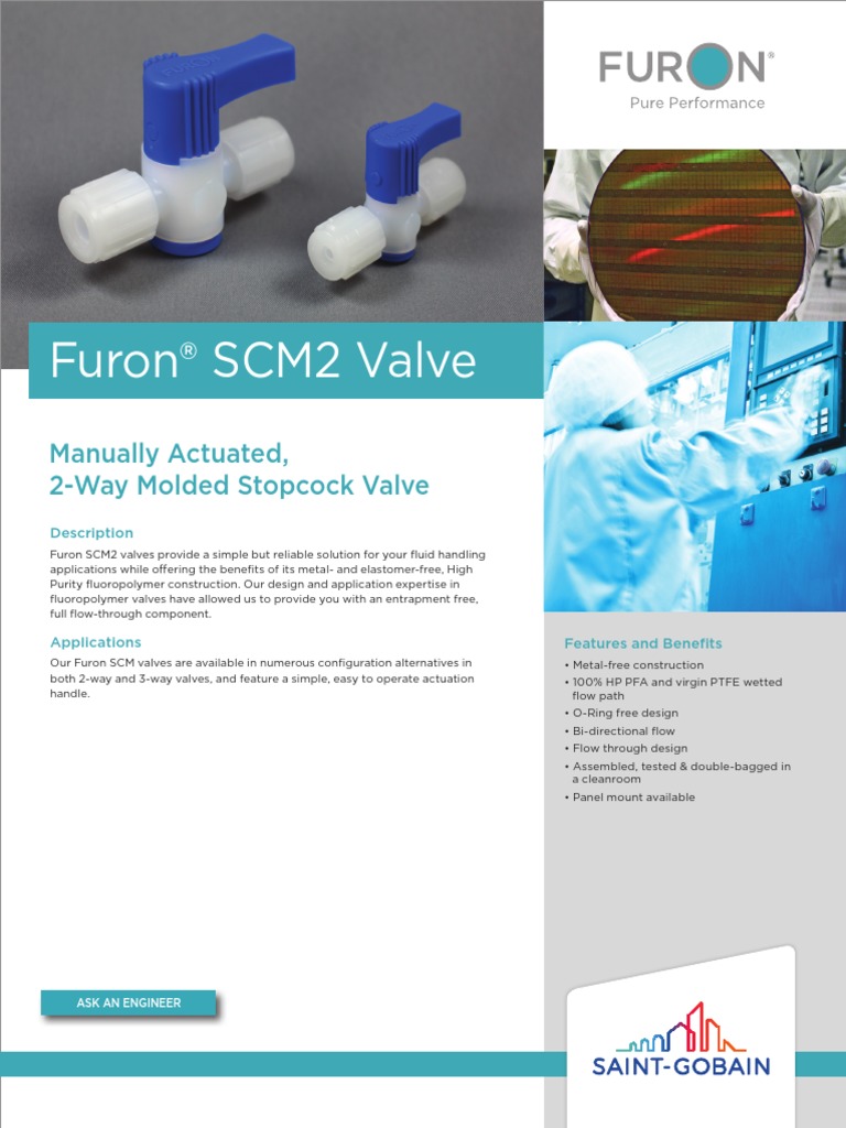 Saint Gobain Furon - SCM2 Molded Stopcock Valve | PDF | Valve | Implied Warranty