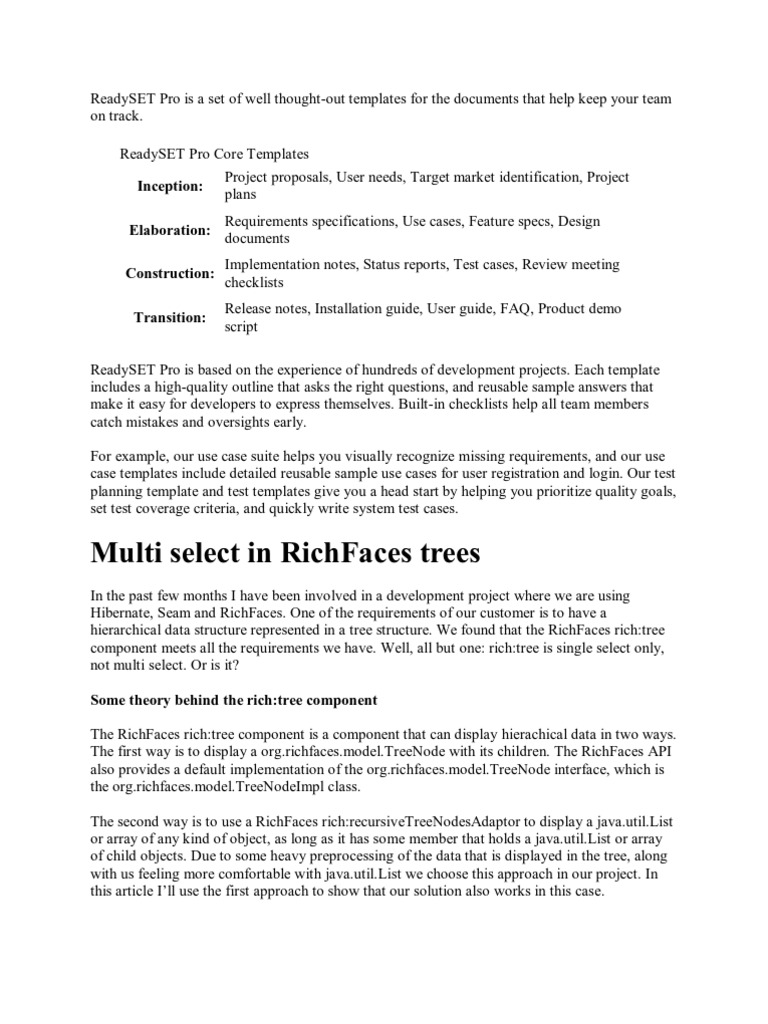 Multi Select in RichFaces Trees | PDF | Use Case | Software Engineering