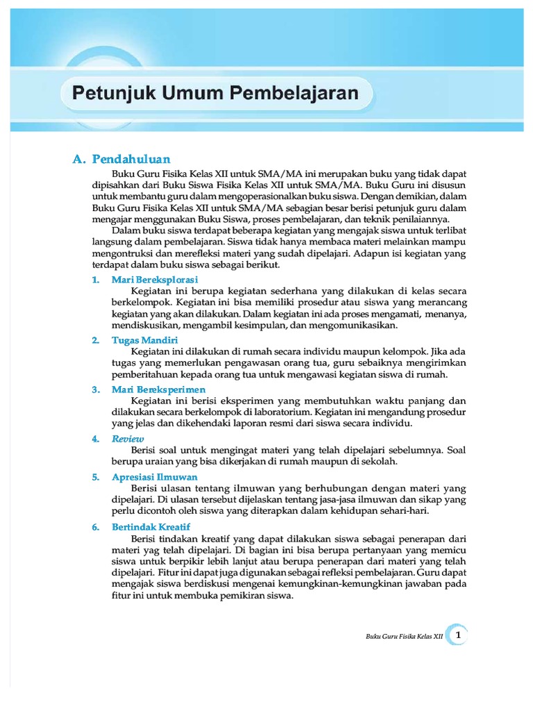 PDF Buku Guru Fisika Kelas Xiipdf - Compress | PDF