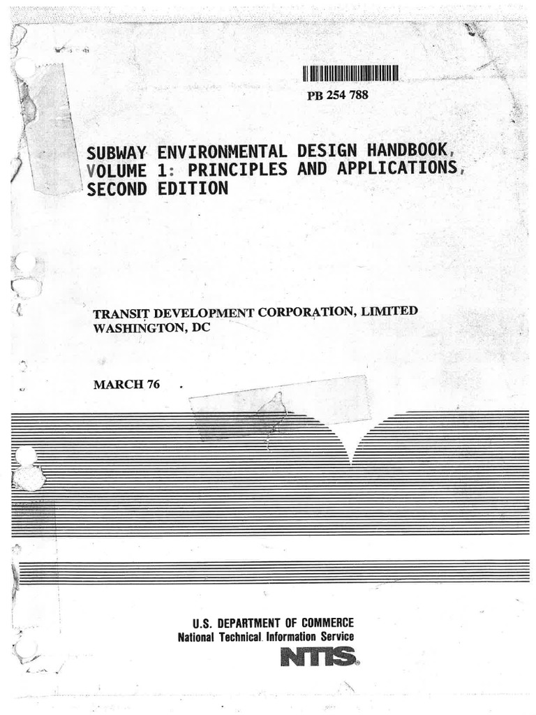 Subway Environmental Design Handbook V 1 | PDF