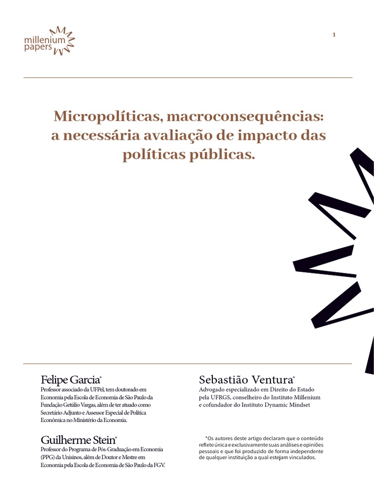 Millenium Paper A Necessaria Avaliacao de Impacto Das Politicas ...