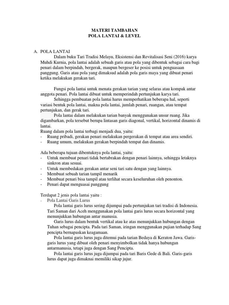 Level Dan Pola Lantai | PDF