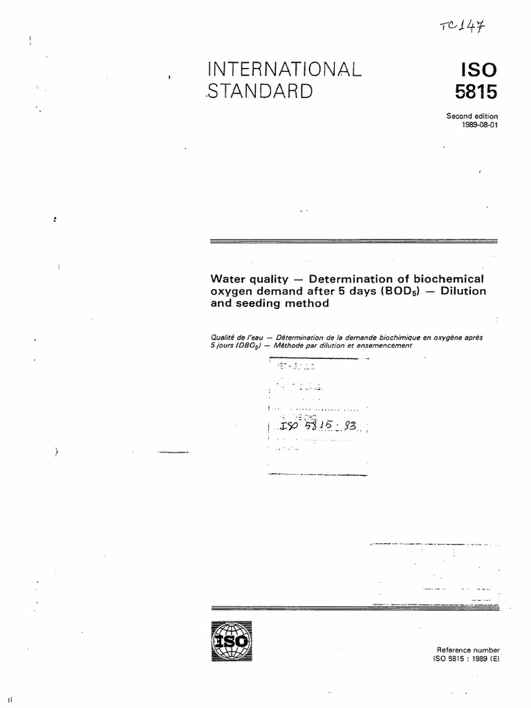 TCVN 6001 - Iso 5815 | PDF