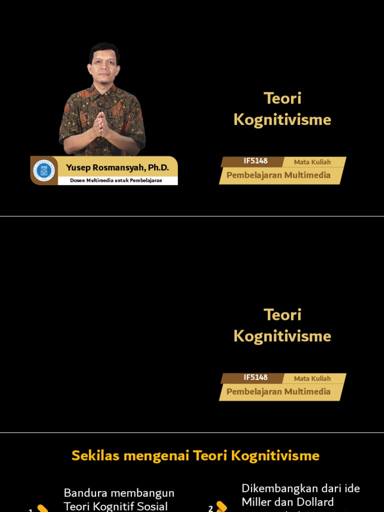 T01.04 Teori Pembelajaran Kognitivisme v02 | PDF | Cognition | Memory