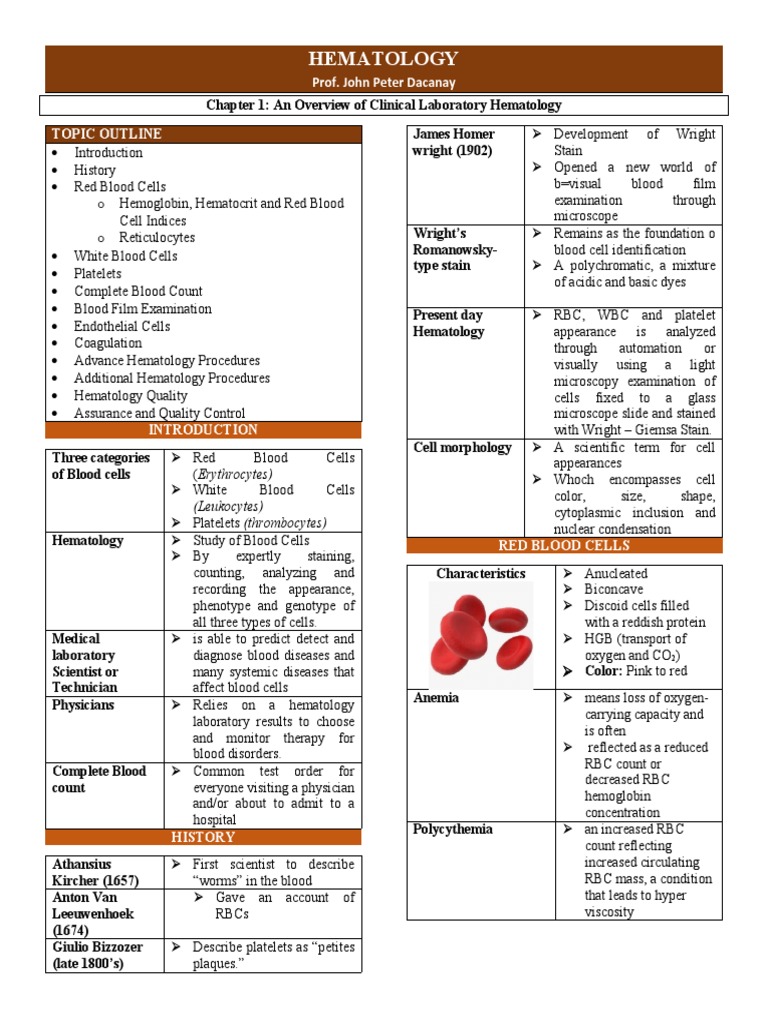 Clinical Lab Hematology Overview | PDF | White Blood Cell | Coagulation