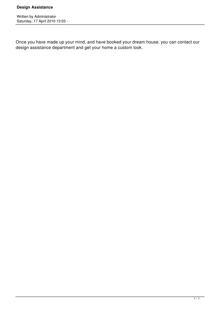 Design Assistance | PDF