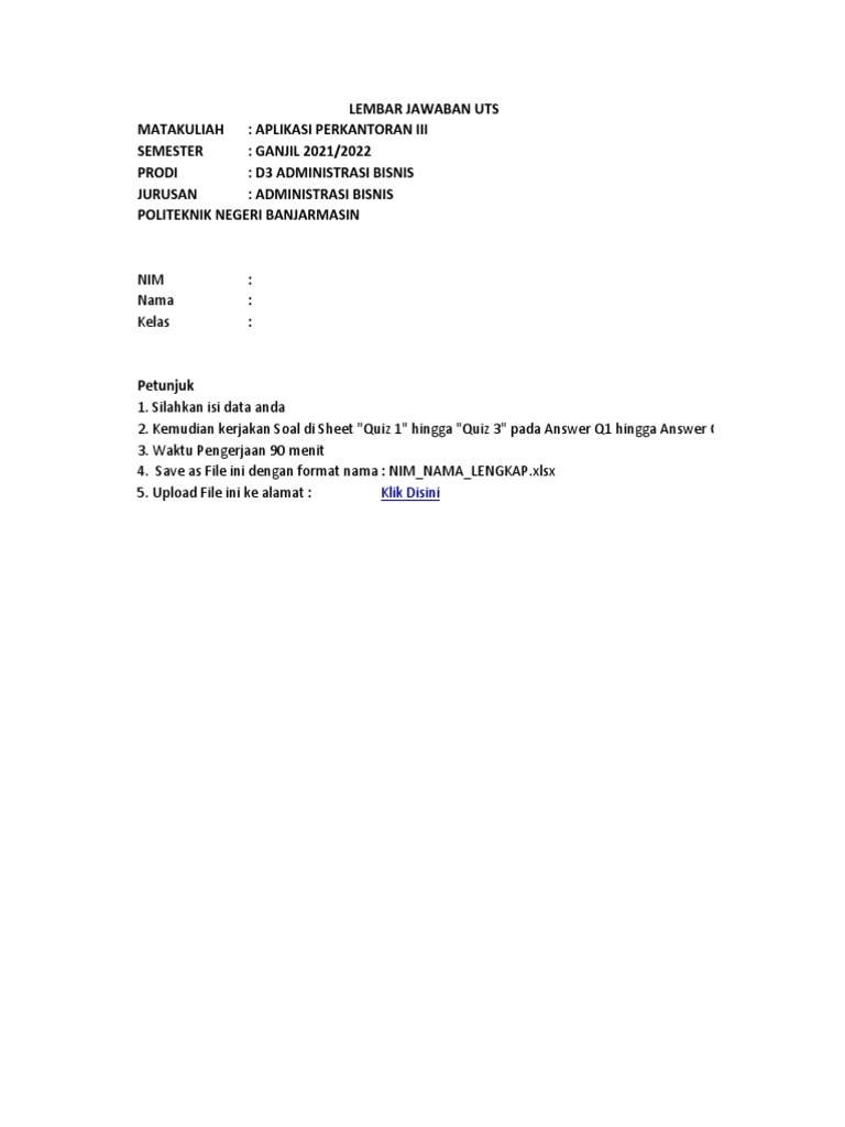 Soal UTS Aplikom III D3 Administrasi Bisnis | PDF | Food And Drink | Snack Food