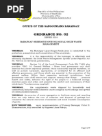 Barangay SWM Ordinance PDF | PDF | Municipal Solid Waste | Waste Management