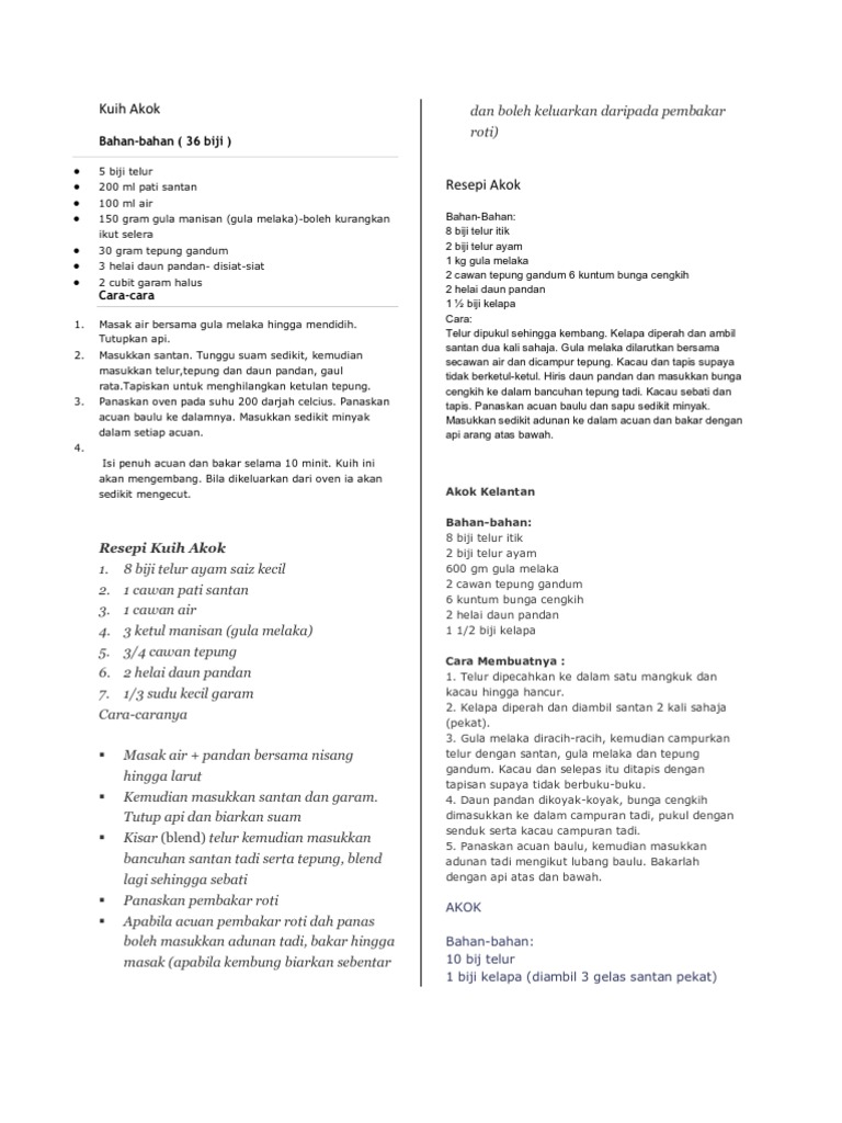 Kuih Akok | PDF