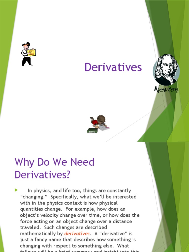 Understanding Derivatives in Physics | PDF | Slope | Tangent