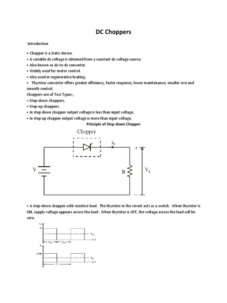 Understanding DC Choppers: A Comprehensive Look at Step-Down, Step-Up ...