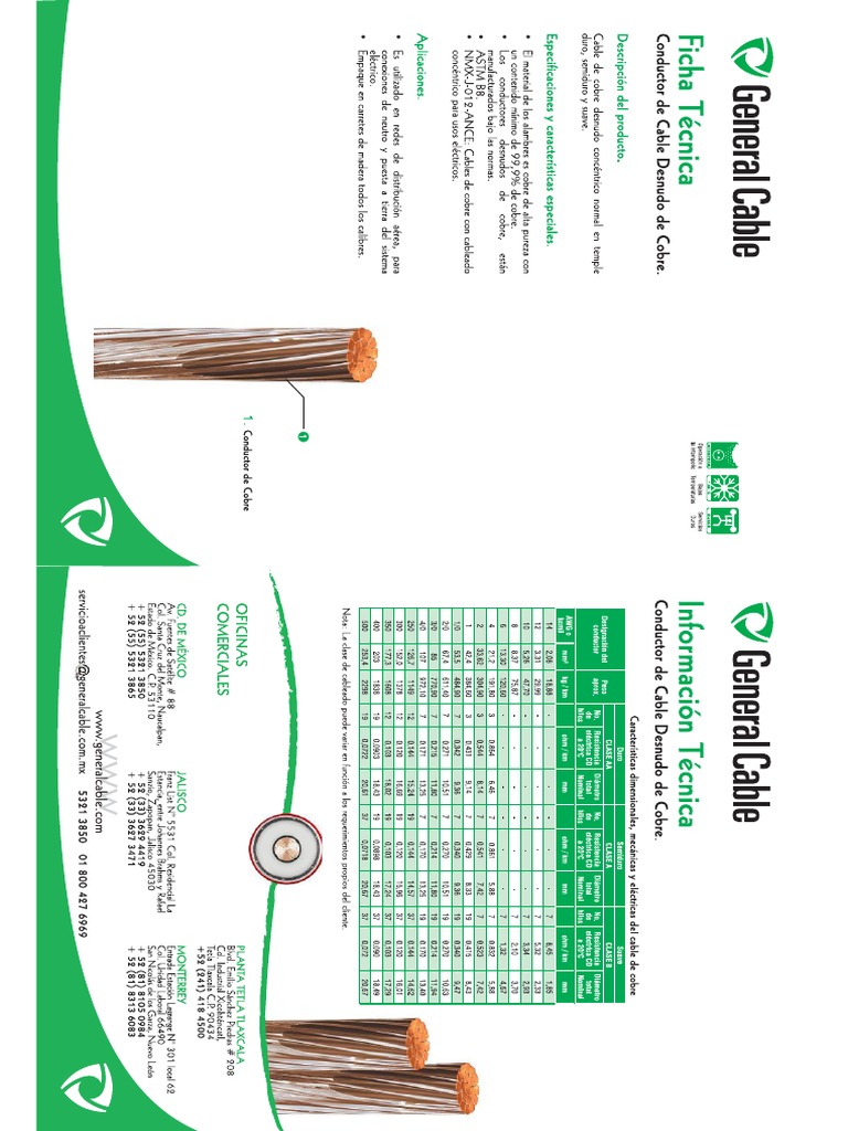 Ficha Tecnica Cable Desnudo General Cable | PDF