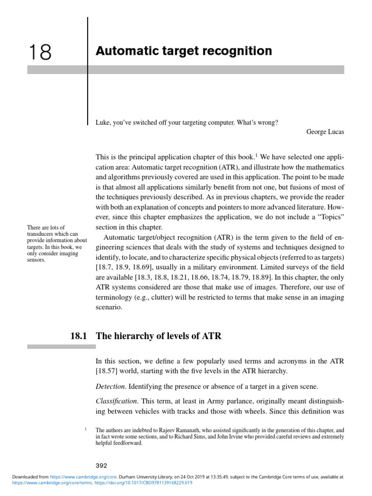 Automatic-target-recognition-Machine Vision | PDF | Infrared | Image ...